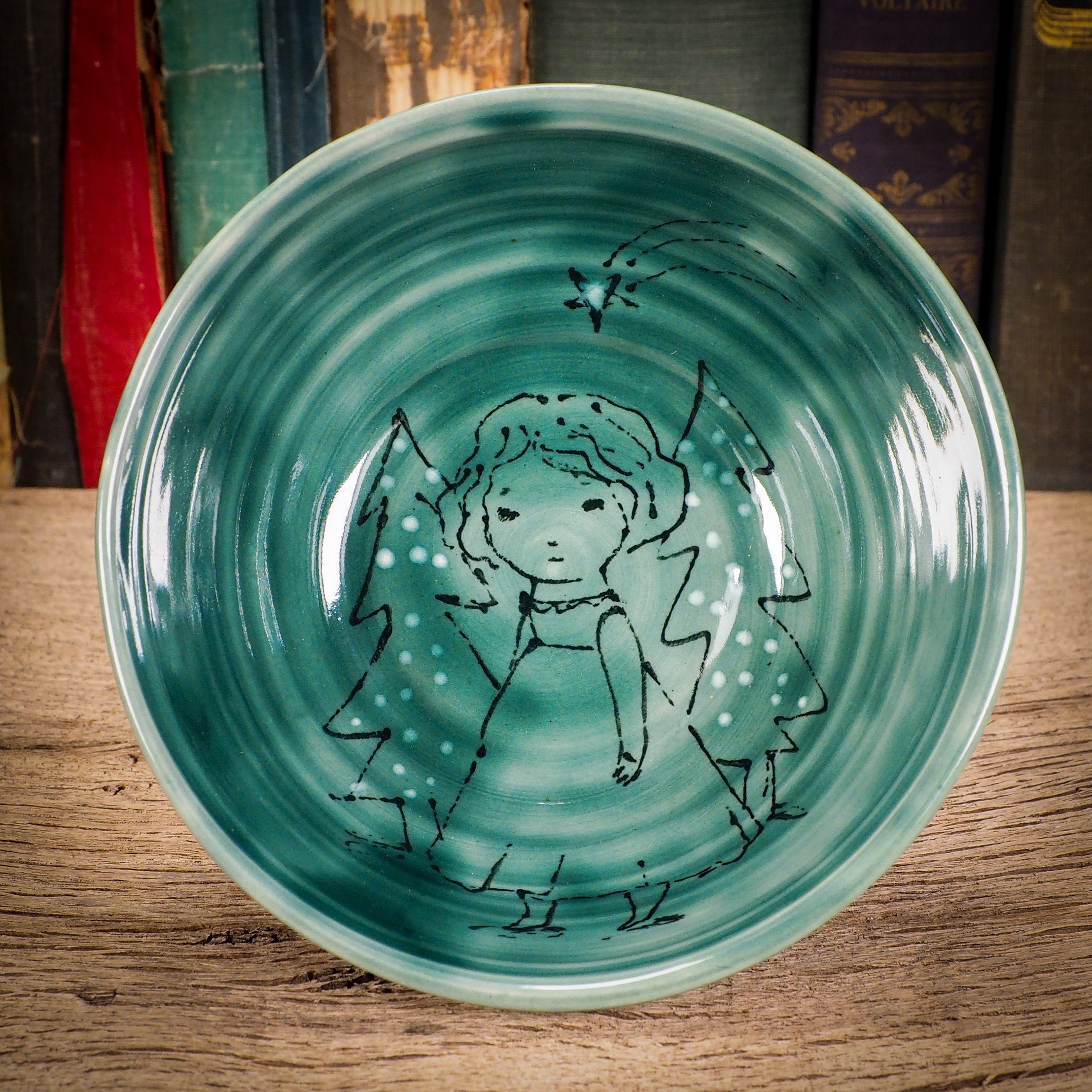 Handmade Christmas ceramic holiday food bowl Idania Salcido Danita ...